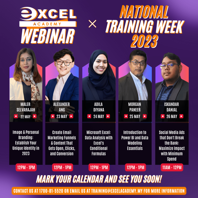 [News & Update] National Training Week 2023 - Webinar Sessions - Excel ...