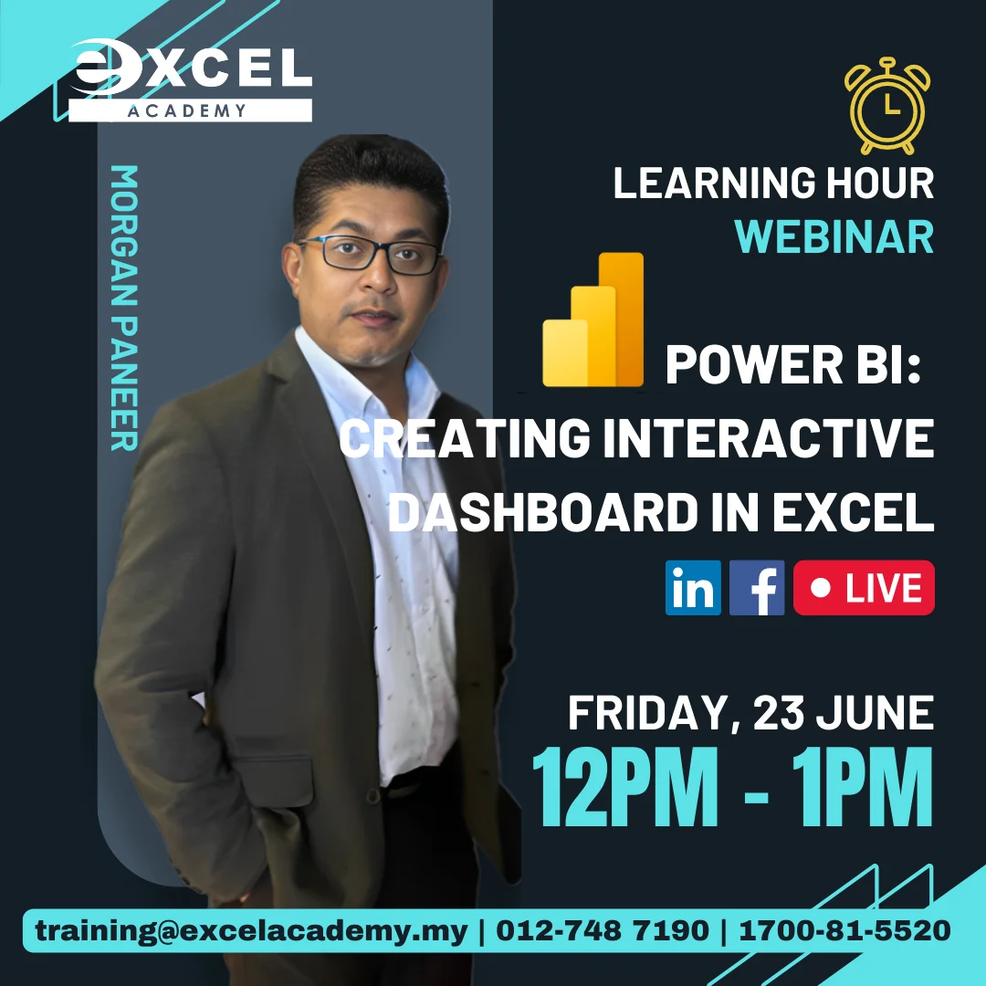 Webinar Learning Hour Power Bi Creating Interactive Dashboards In Excel Excel Academy